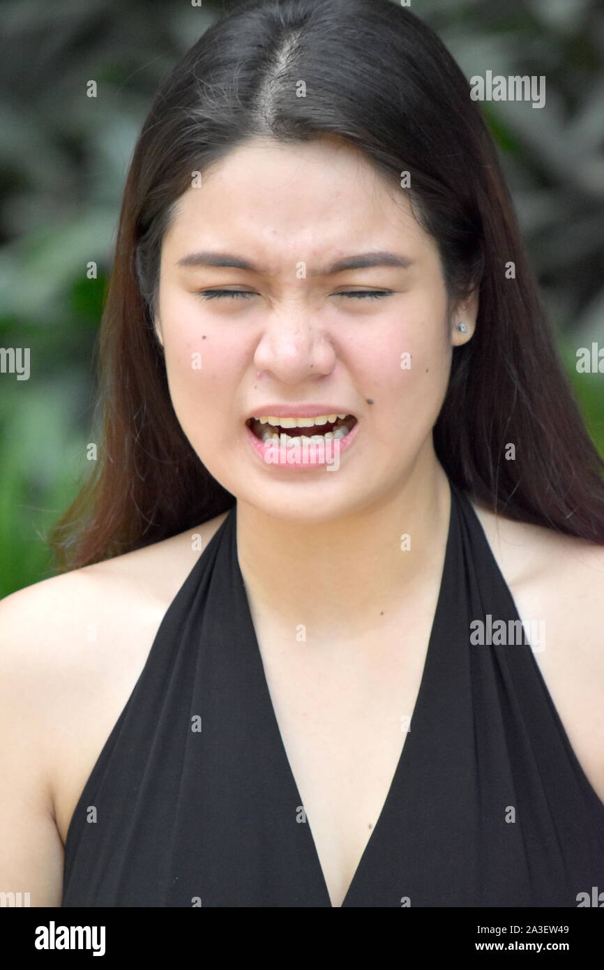 An Anxious Filipina Person Stock Photo - Alamy