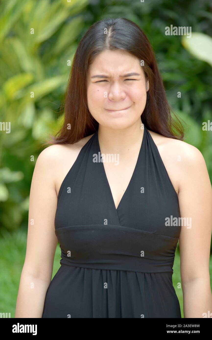 An Anxious Adult Female Stock Photo - Alamy