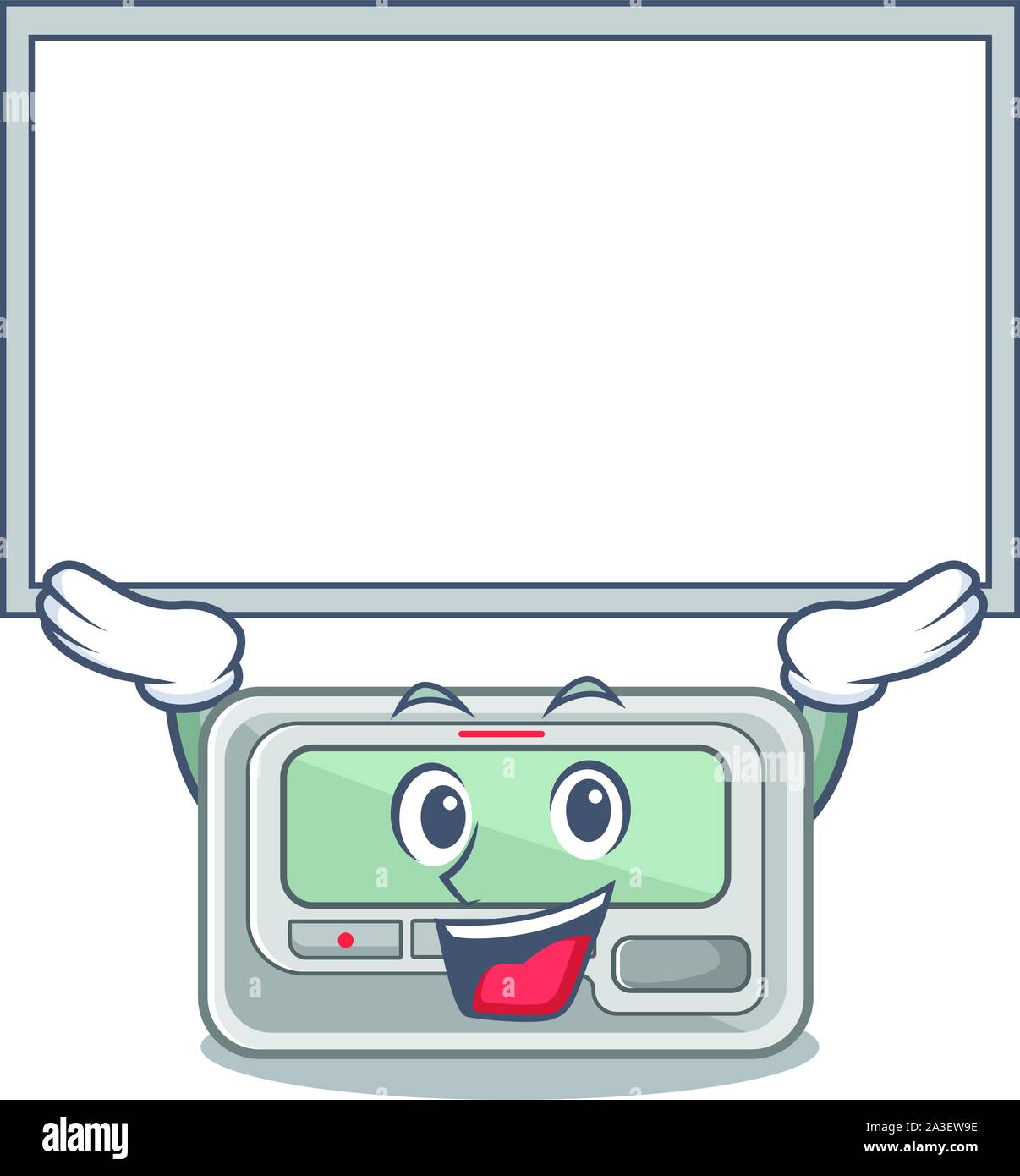 Up board pager with in the mascot shape Stock Vector Image & Art - Alamy