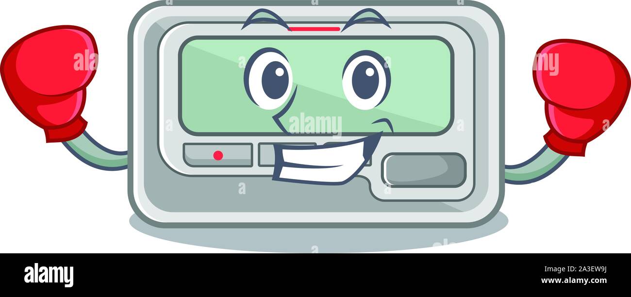 Boxing pager with in the mascot shape Stock Vector Image & Art - Alamy