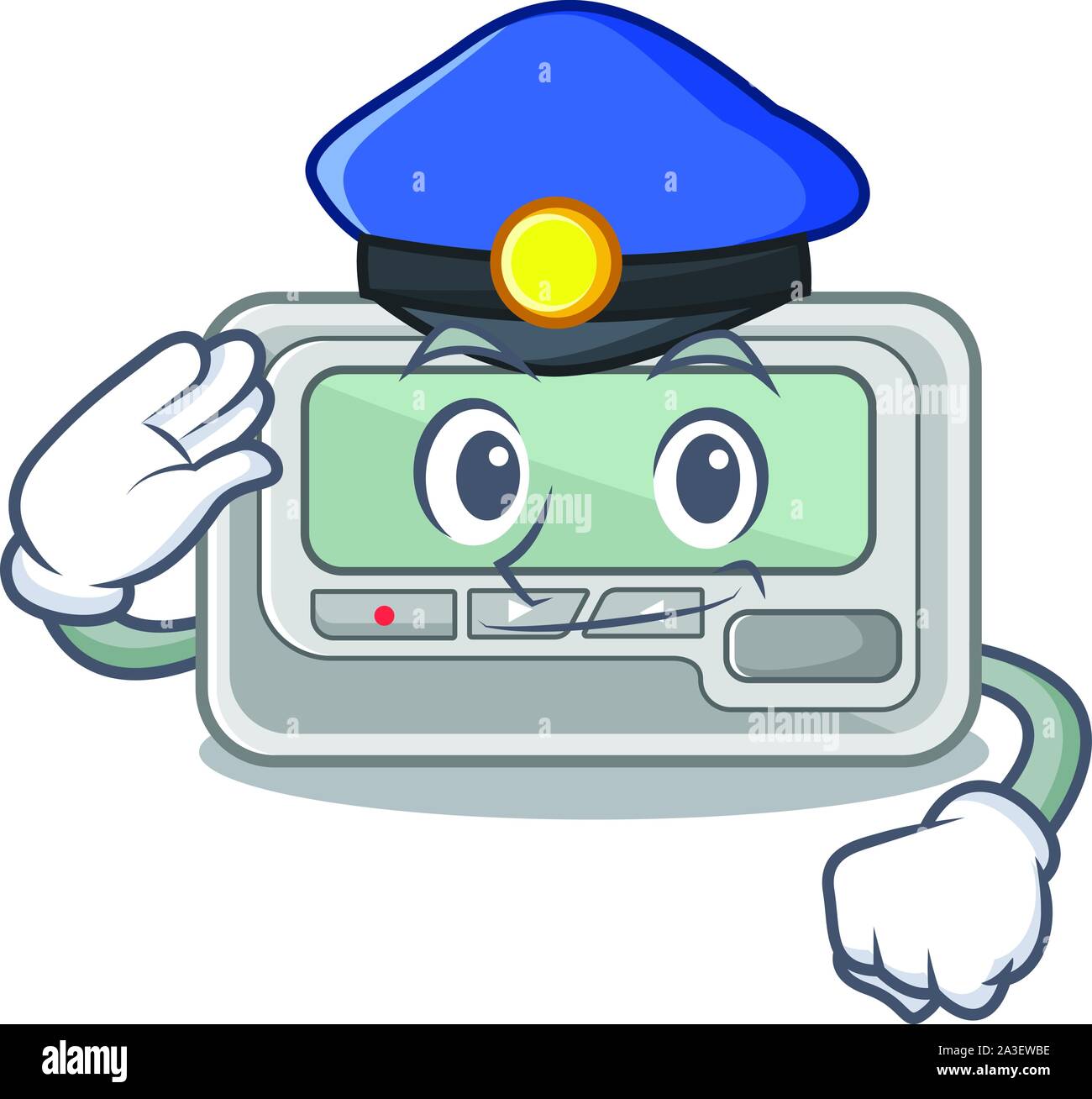 Police pager with in the mascot shape Stock Vector Image & Art - Alamy