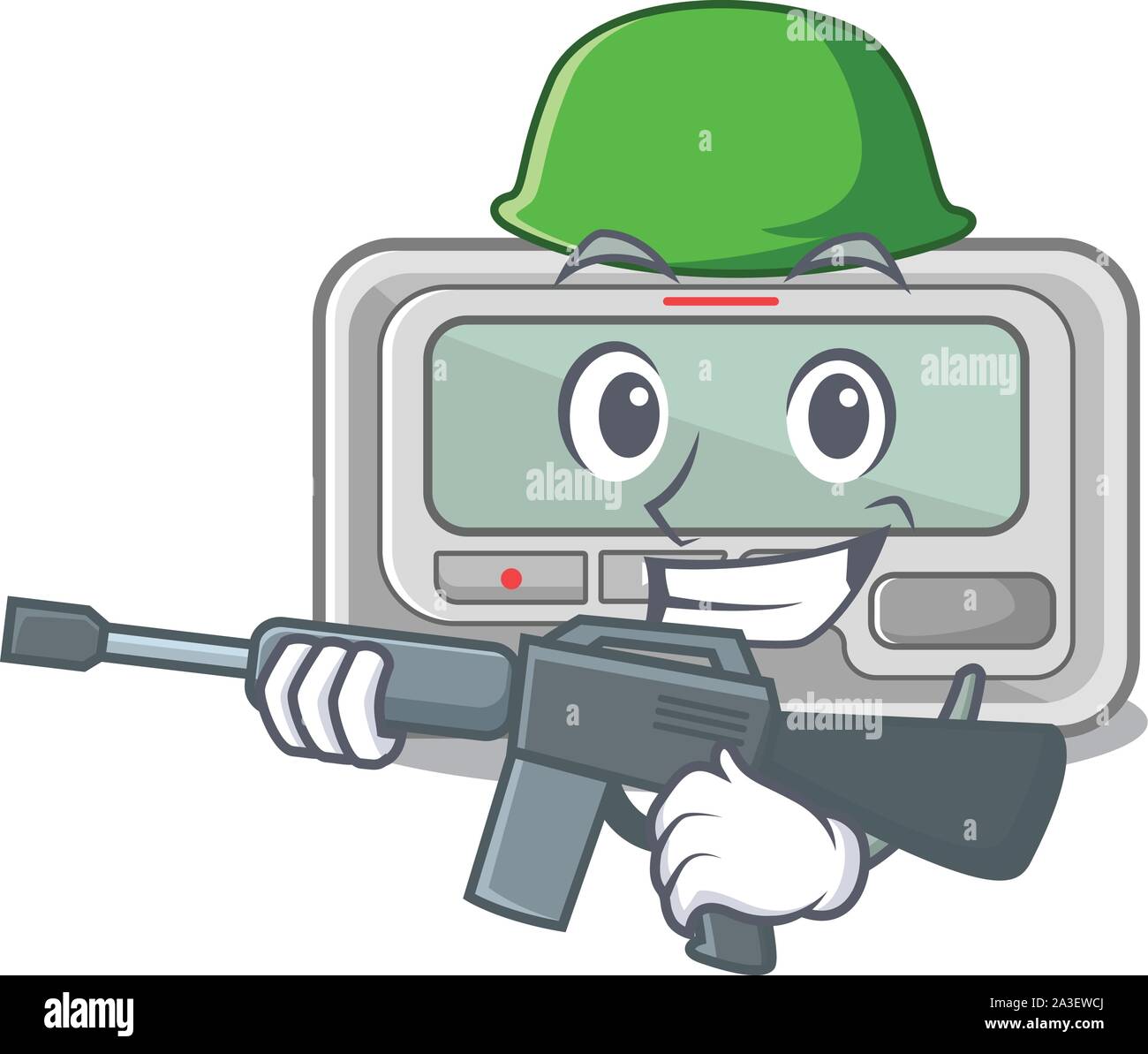 Army pager with in the mascot shape Stock Vector Image & Art - Alamy