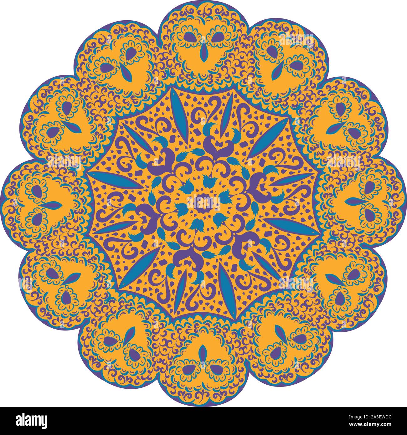 Stylized cartoon owl made with floral floral ornament elements Stock ...