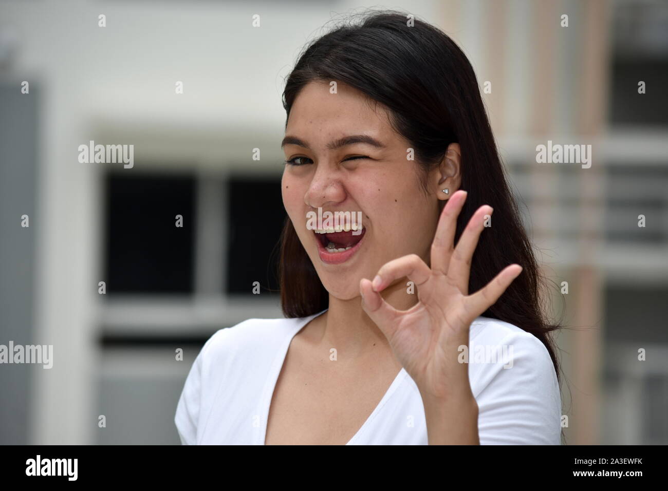 An Okay Attractive Asian Person Stock Photo - Alamy