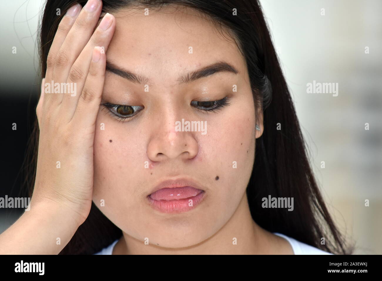 A Female Poor Health Stock Photo - Alamy
