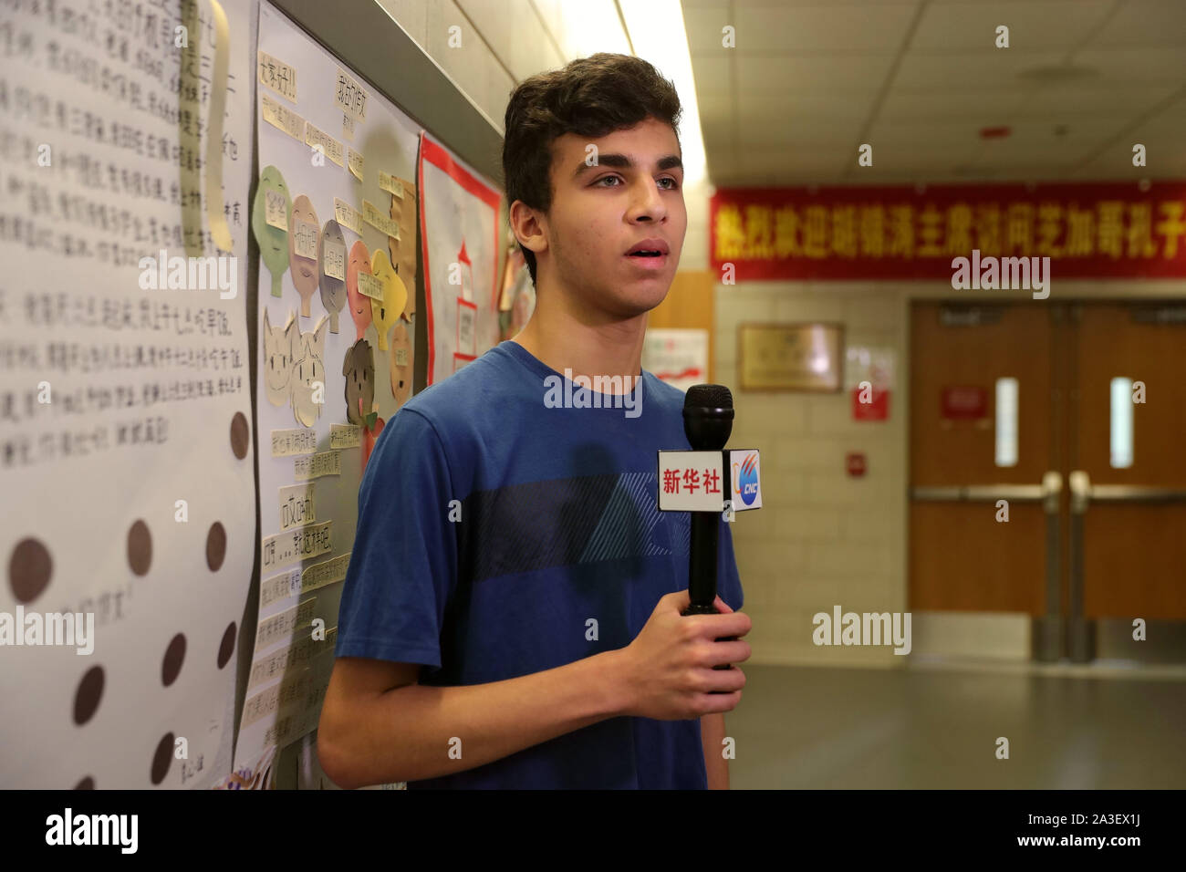 Chicago, USA. 24th Sep, 2019. Steven Norinsky, a junior student at ...
