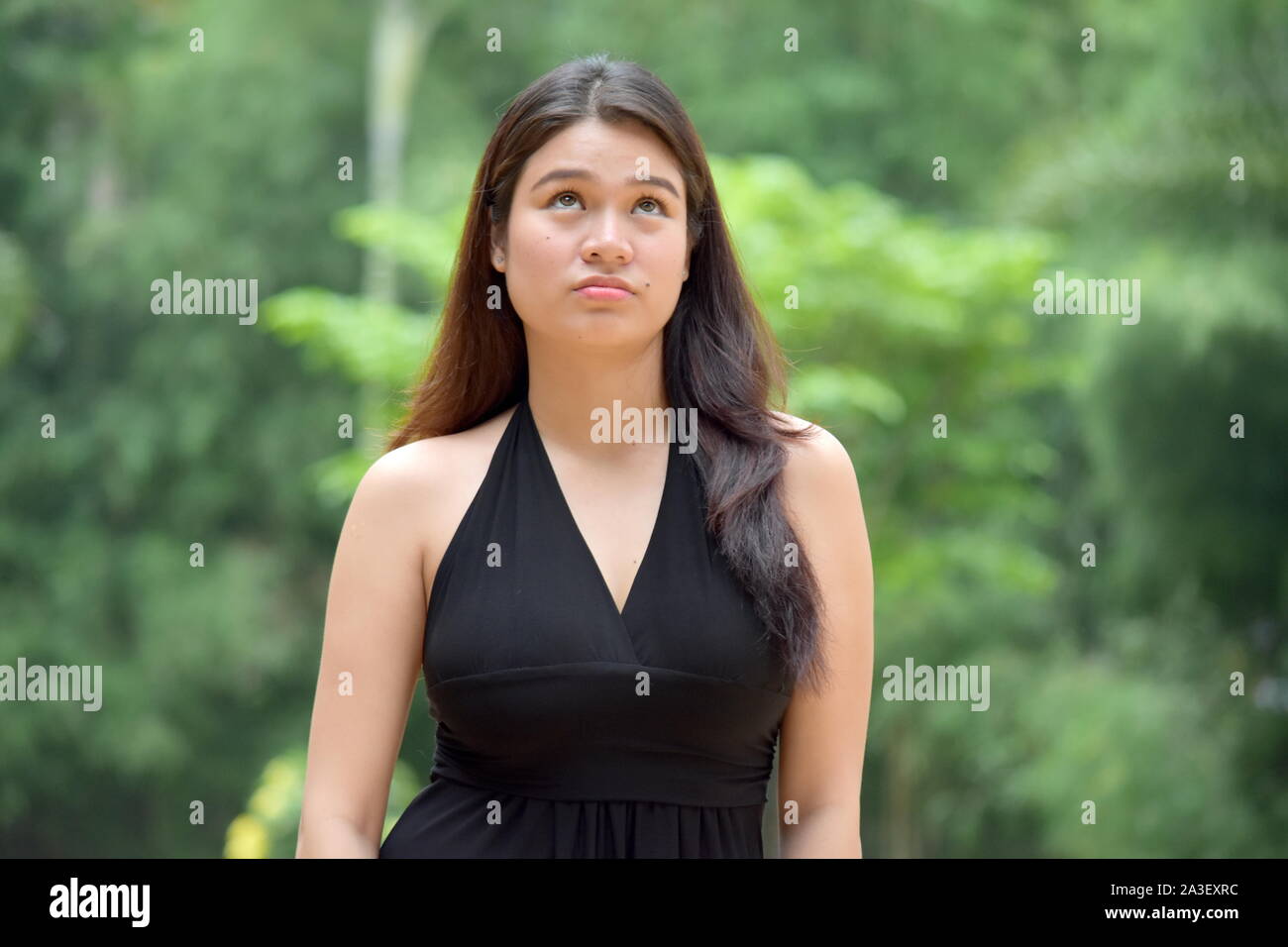 An Uncaring Female Woman Stock Photo - Alamy