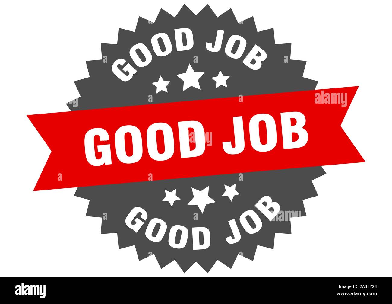 good job sign. good job red-black circular band label Stock Vector ...