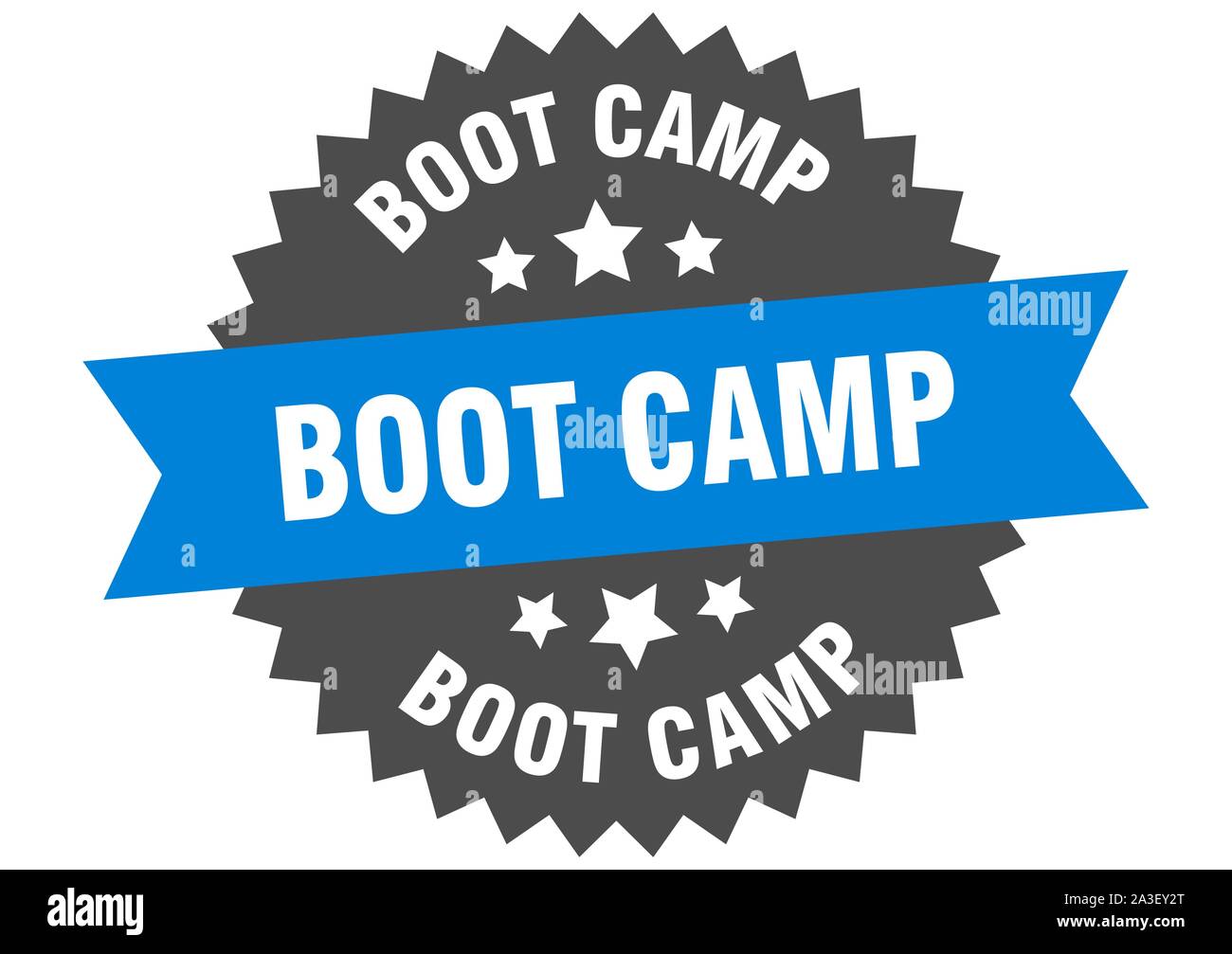 boot camp sign. boot camp blue-black circular band label Stock Vector ...