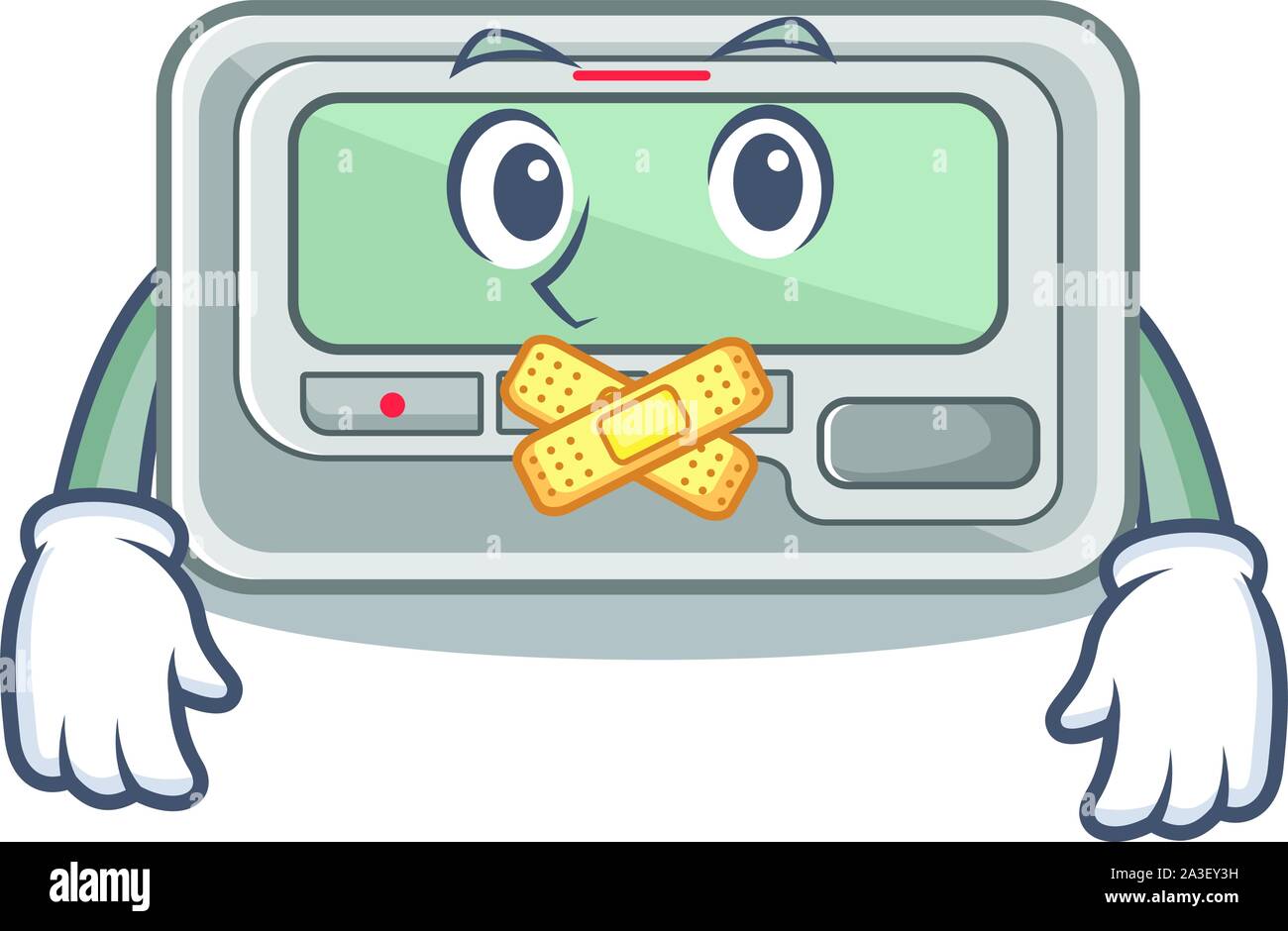 Silent pager cartoon isolated with the character Stock Vector Image ...