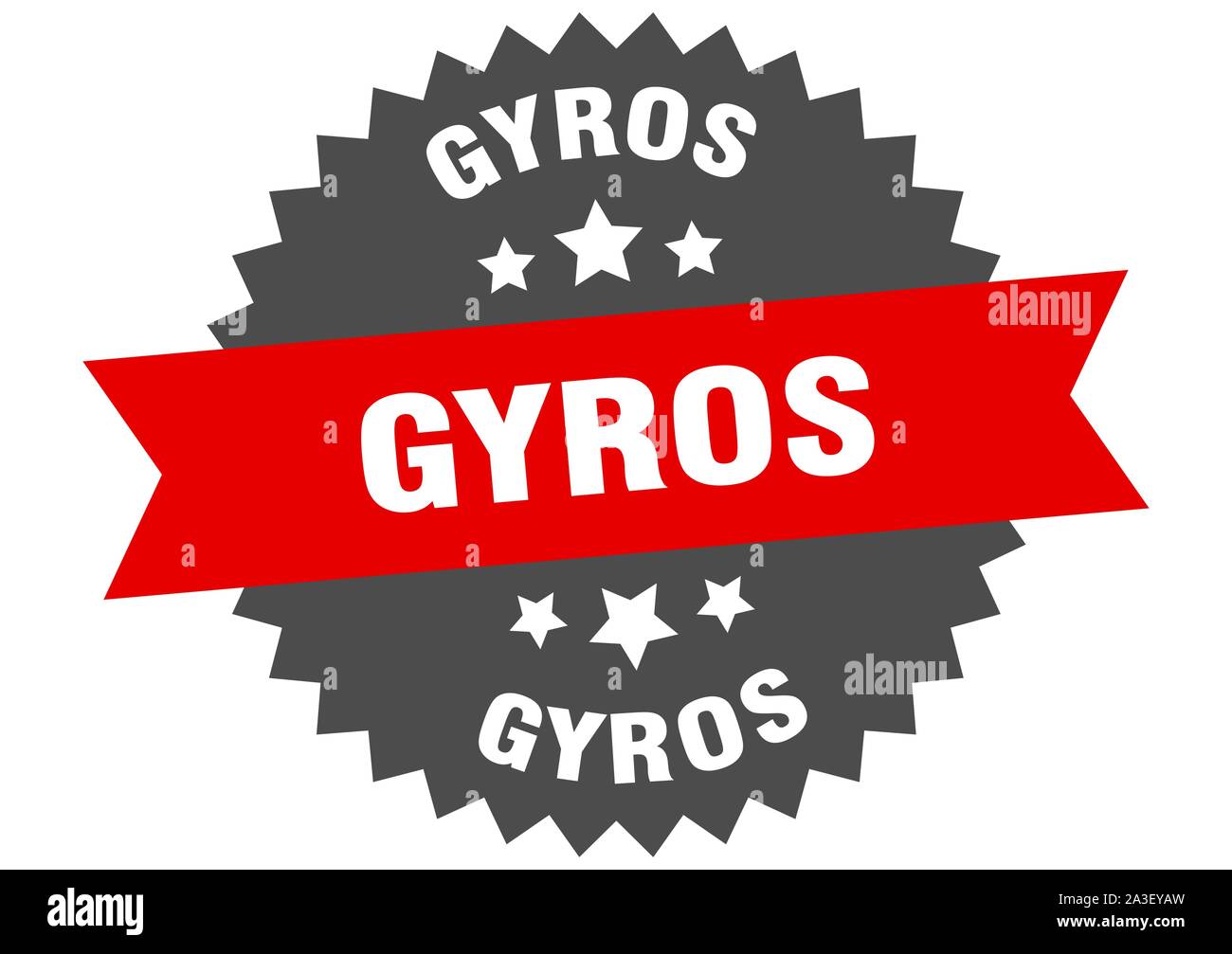 gyros sign. gyros red-black circular band label Stock Vector Image ...
