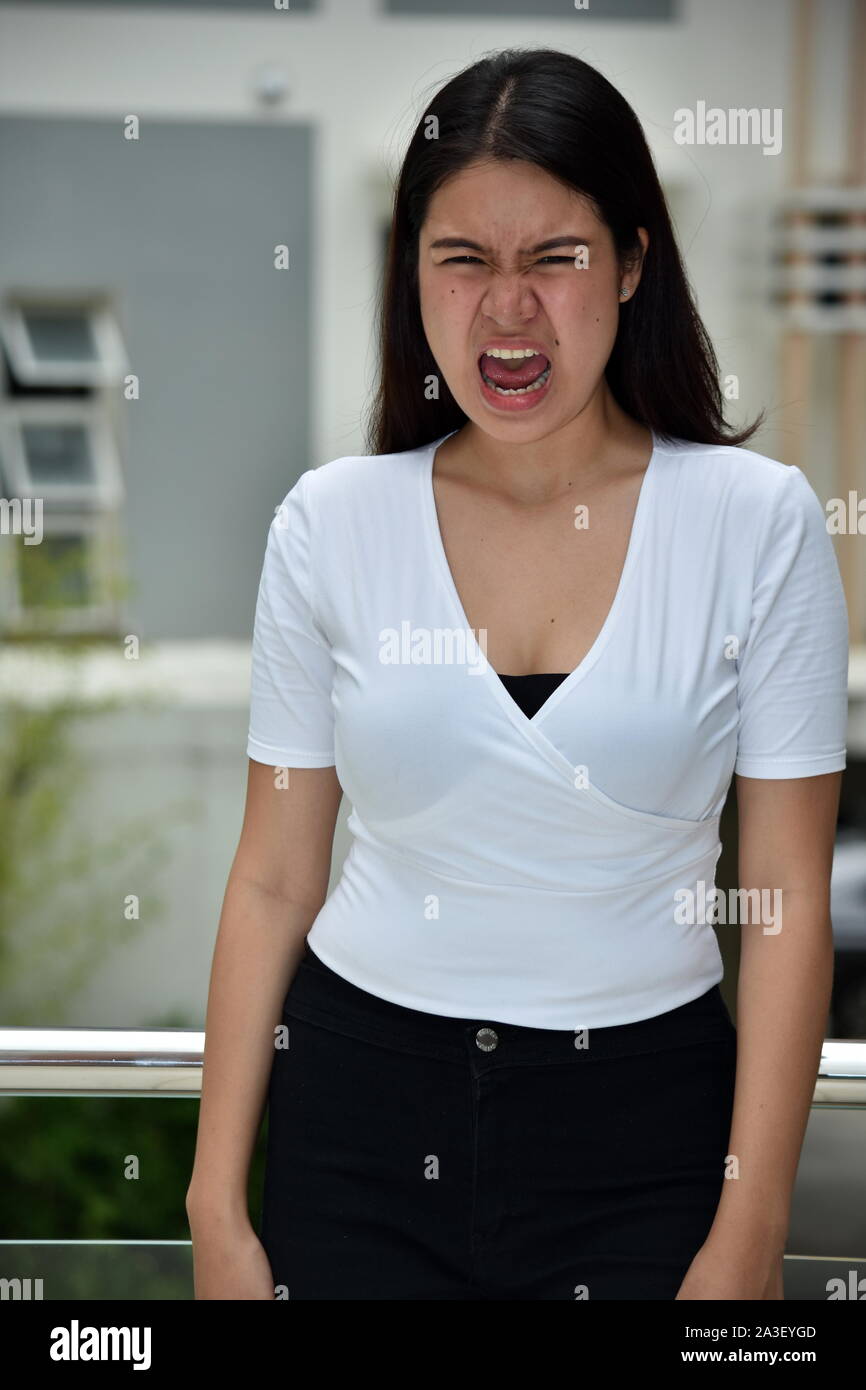 An Upset Female Woman Stock Photo - Alamy