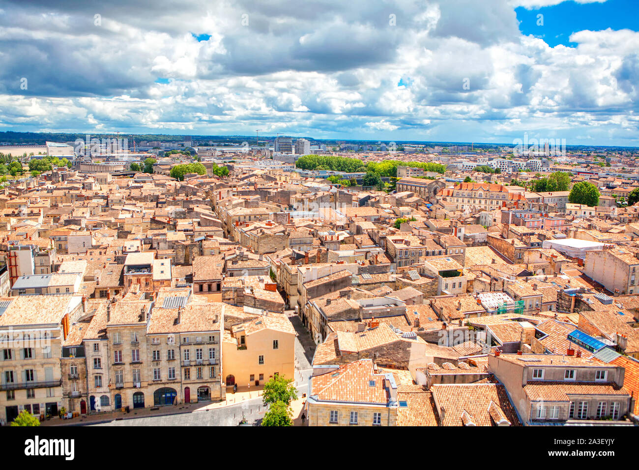 Bordeaux panoramic view of the city Stock Photo - Alamy