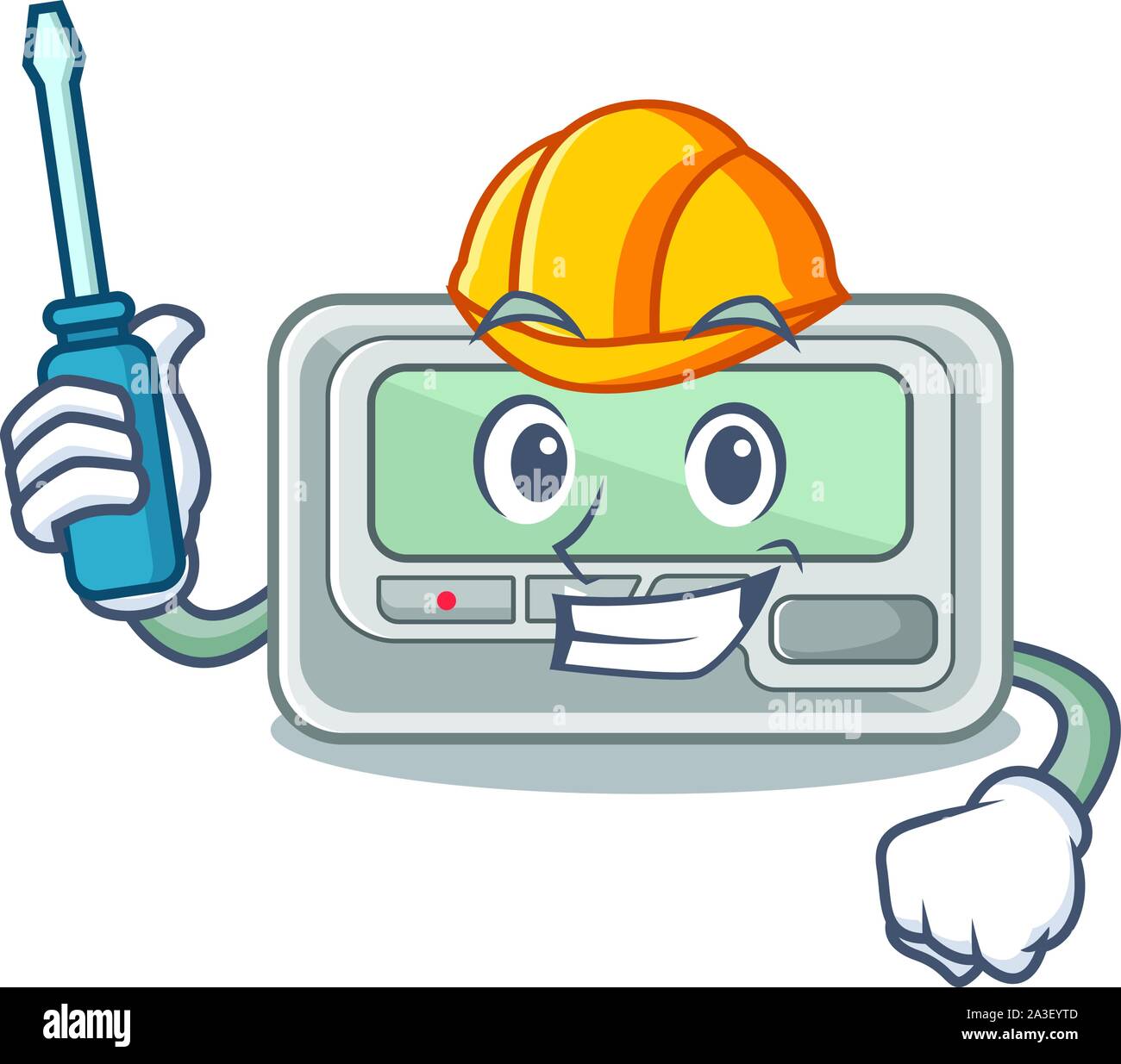 Automotive pager cartoon isolated with the character Stock Vector Image ...