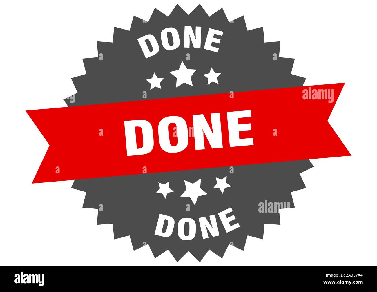 done sign. done red-black circular band label Stock Vector Image & Art ...