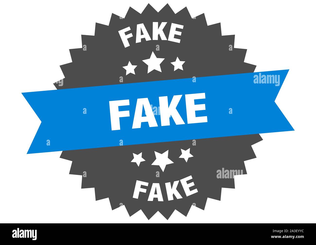 fake sign. fake blue-black circular band label Stock Vector Image & Art ...
