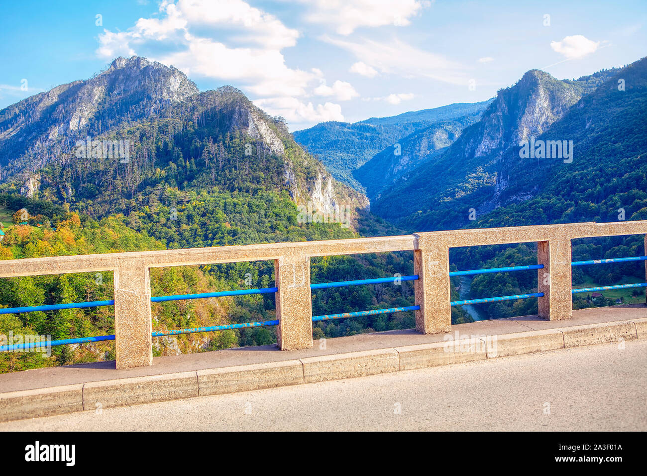 on the Tara Bridge , Balkans landscape Stock Photo - Alamy
