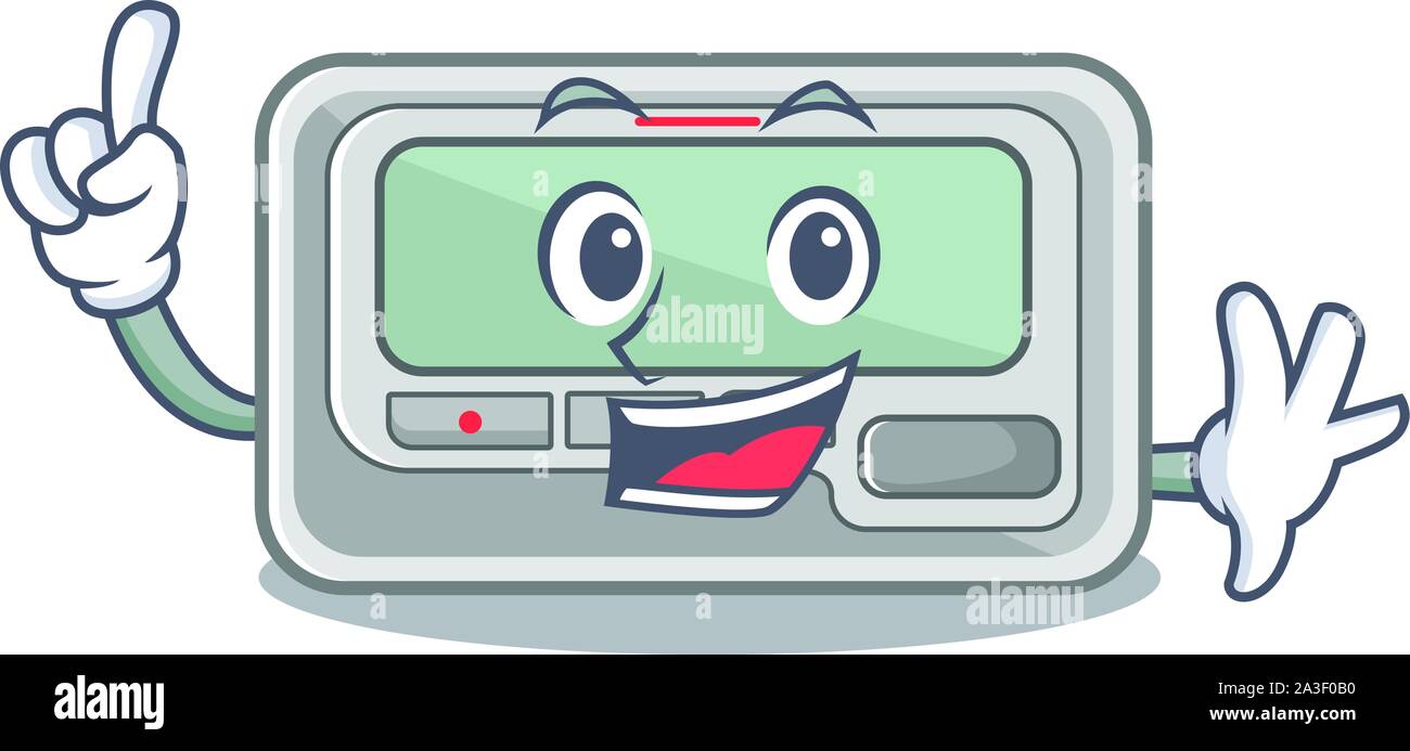 Finger pager cartoon isolated with the character Stock Vector Image ...