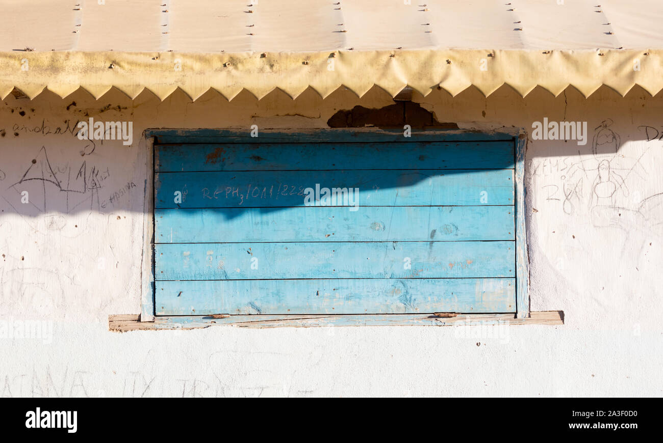 Closed window on a market on Madagascar, Africa Stock Photo - Alamy