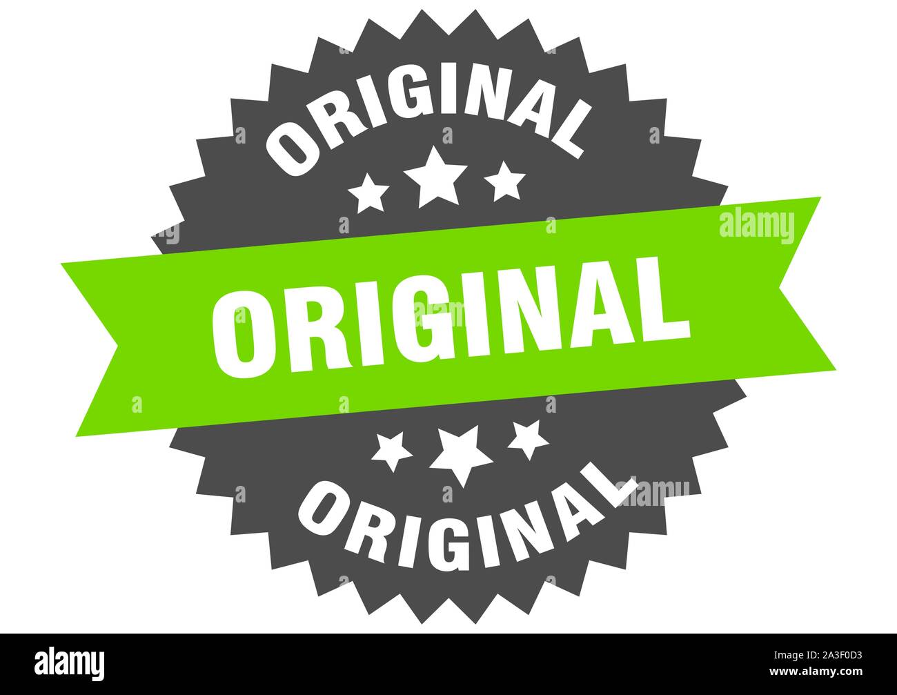 original sign. original green-black circular band label Stock Vector ...