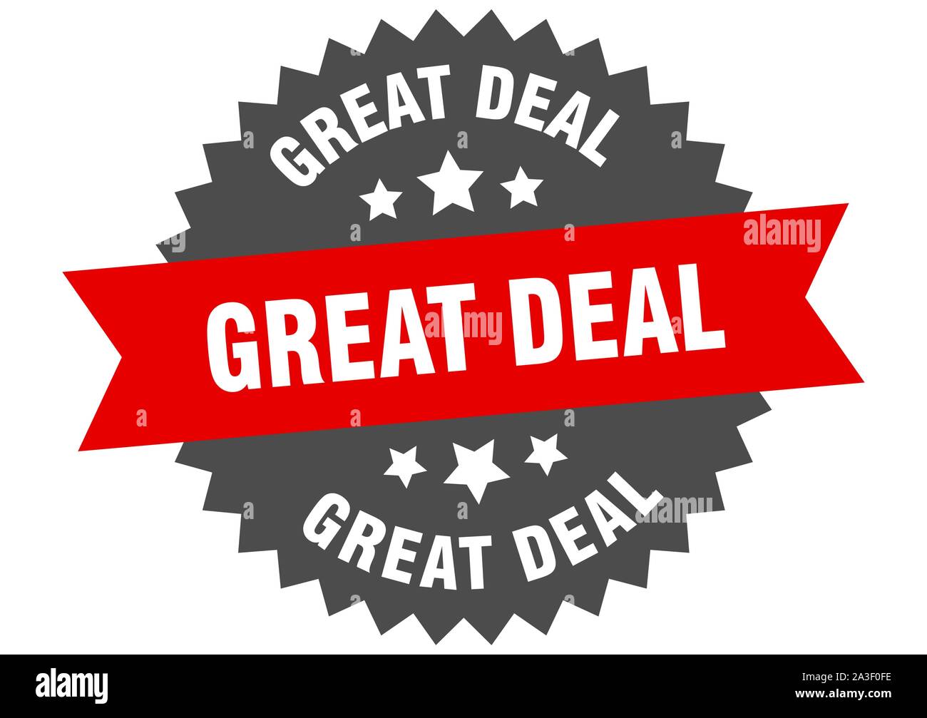 great deal sign. great deal red-black circular band label Stock Vector ...