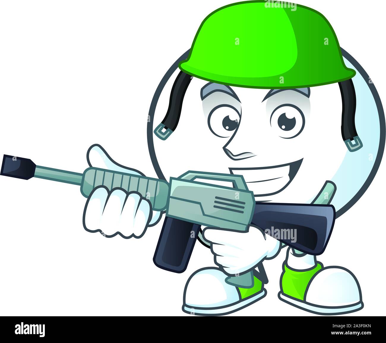 Army cartoon circle bubble for the text Stock Vector Image & Art - Alamy