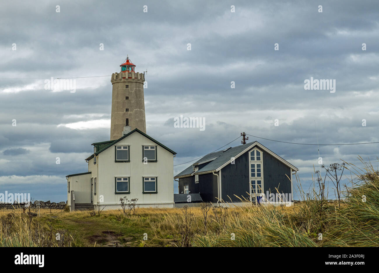 Reykjavic Lighthouse on the Seltjarnarnes Peninsula Reykjavic Iceland ...