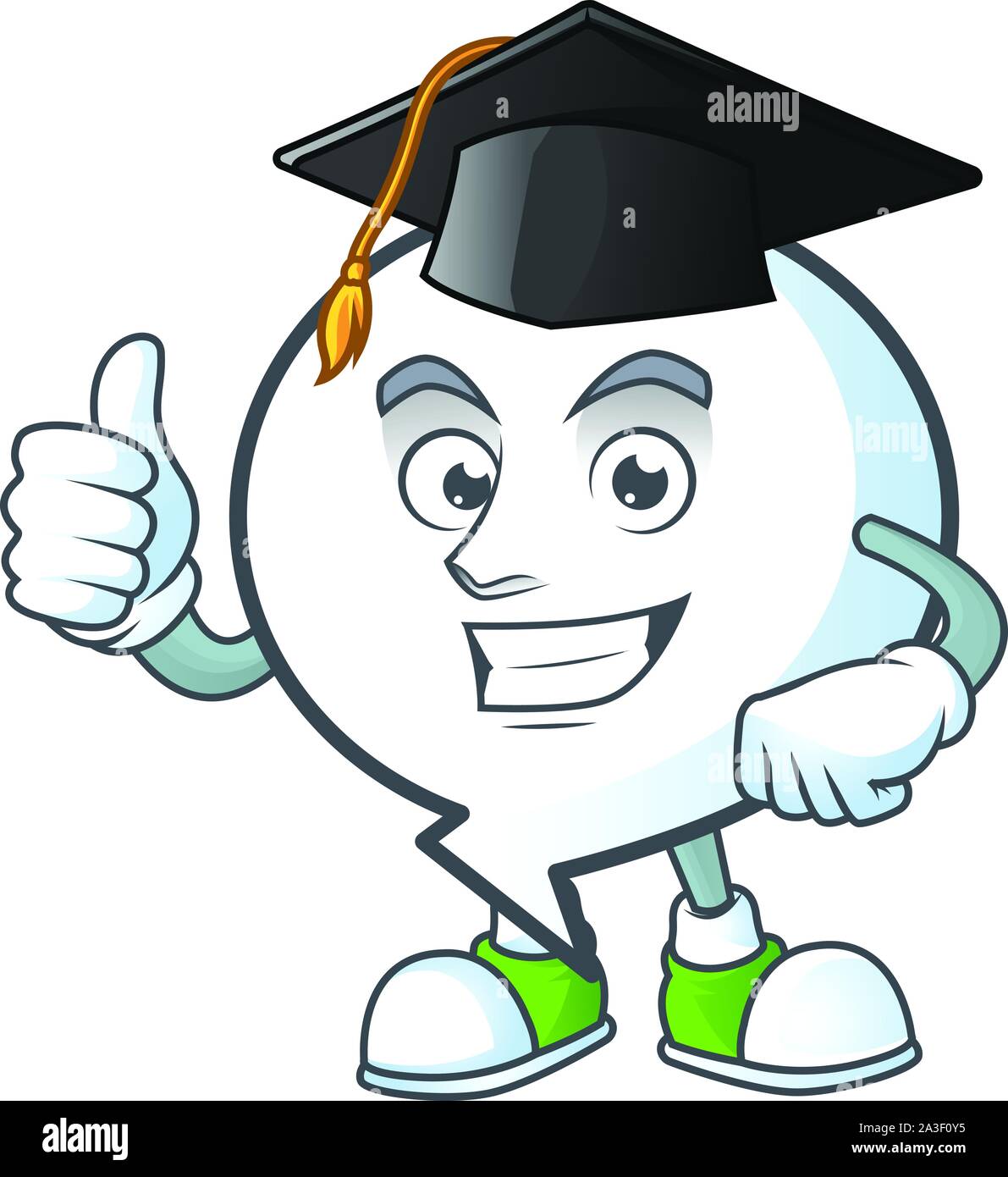 Graduation pattern circle bubble with character shape Stock Vector ...