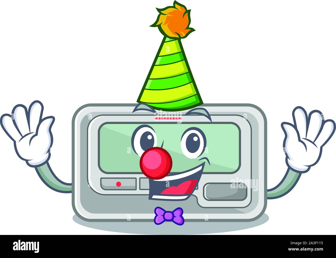 Clown pager cartoon isolated with the character Stock Vector Image ...