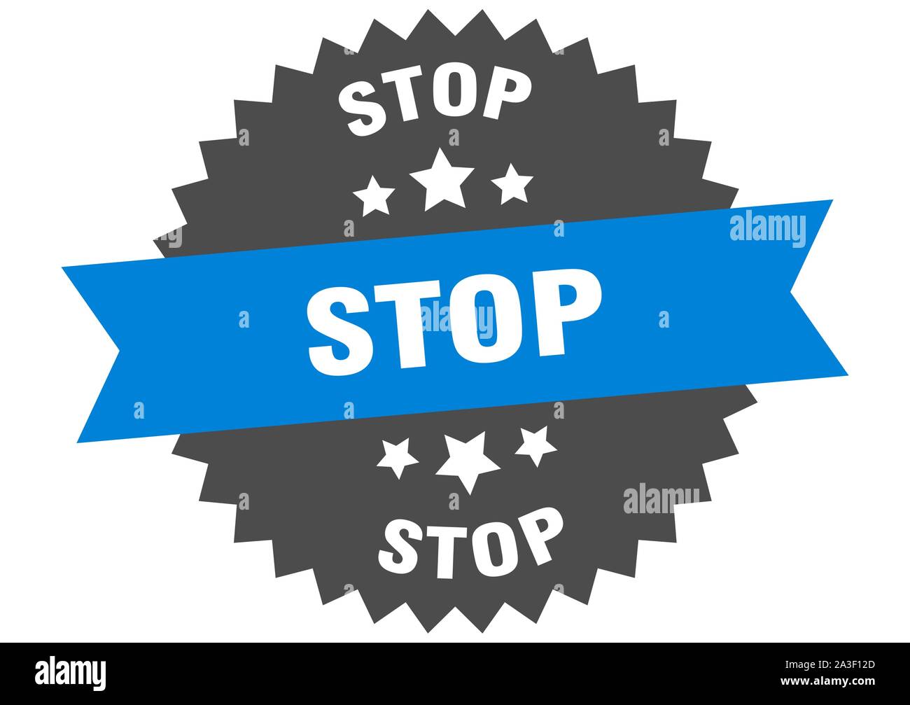 stop sign. stop blue-black circular band label Stock Vector Image & Art ...