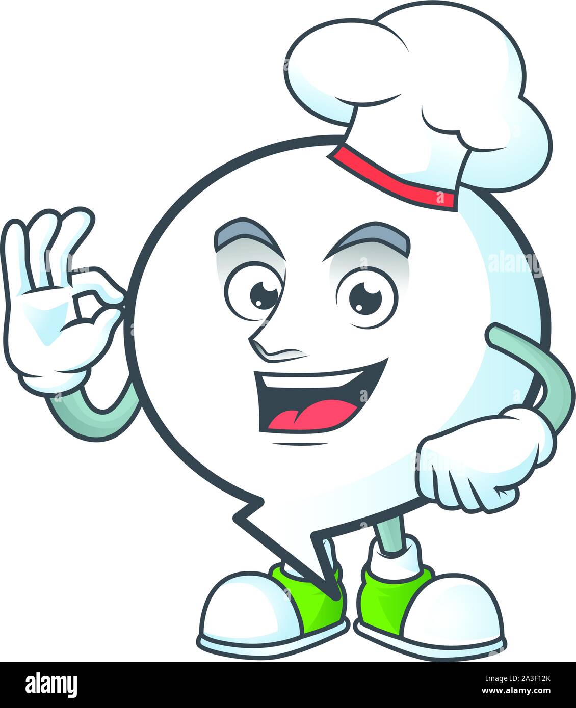 Chef pattern circle bubble with character shape Stock Vector Image ...