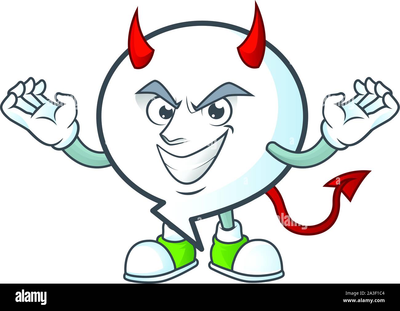 Devil circle bubble isolated on white background Stock Vector Image ...