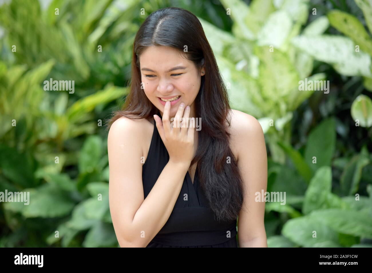 An Adult Female Decision Making Stock Photo - Alamy