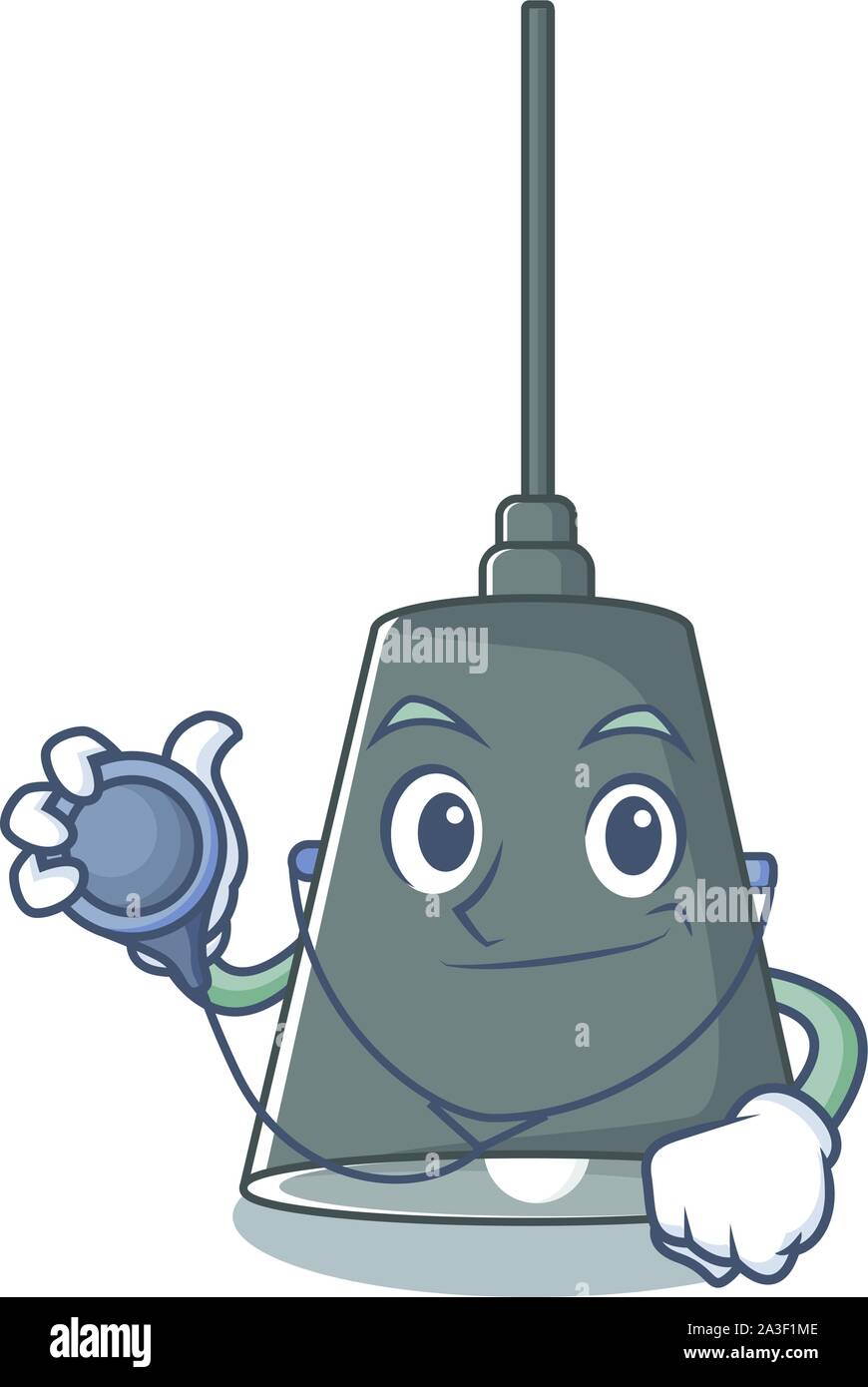 Doctor pendant lamp cartoon with mascot shape Stock Vector Image & Art ...