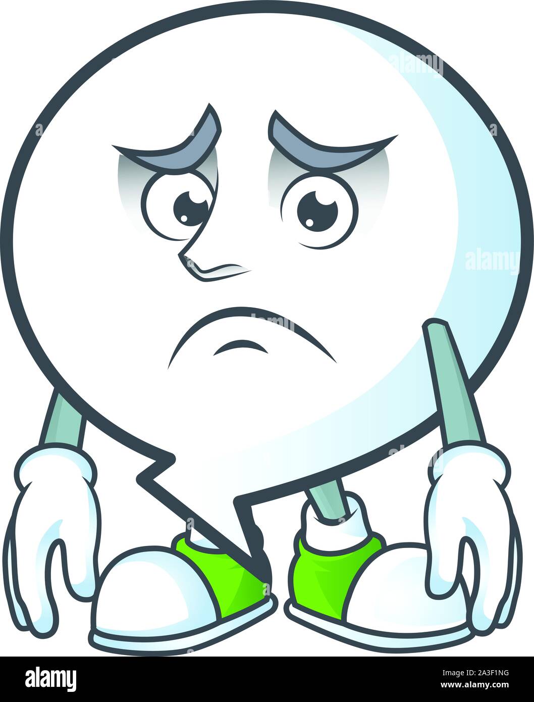 Afraid circle bubble isolated on white background Stock Vector Image ...