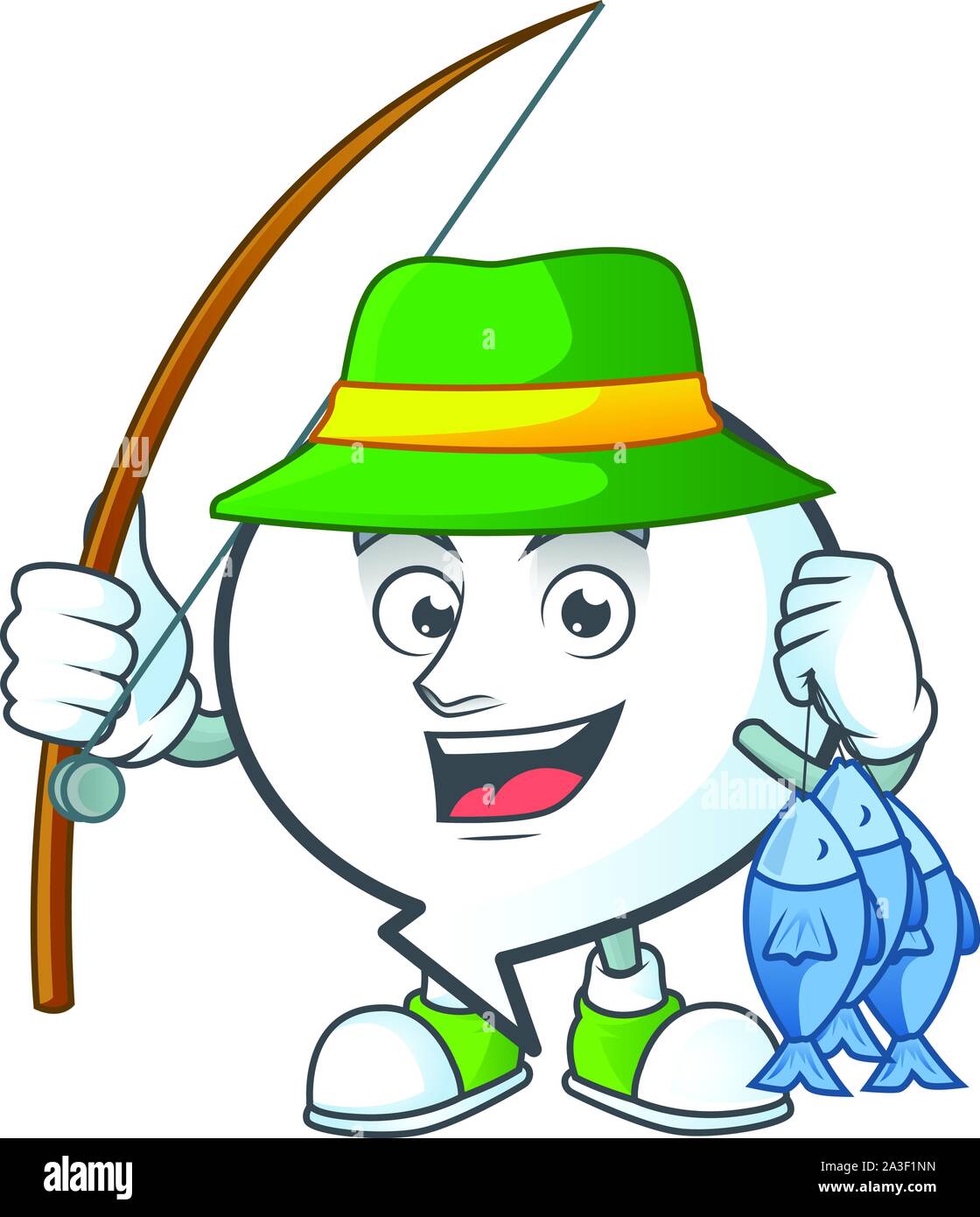 Fishing circle bubble isolated on white background Stock Vector Image ...