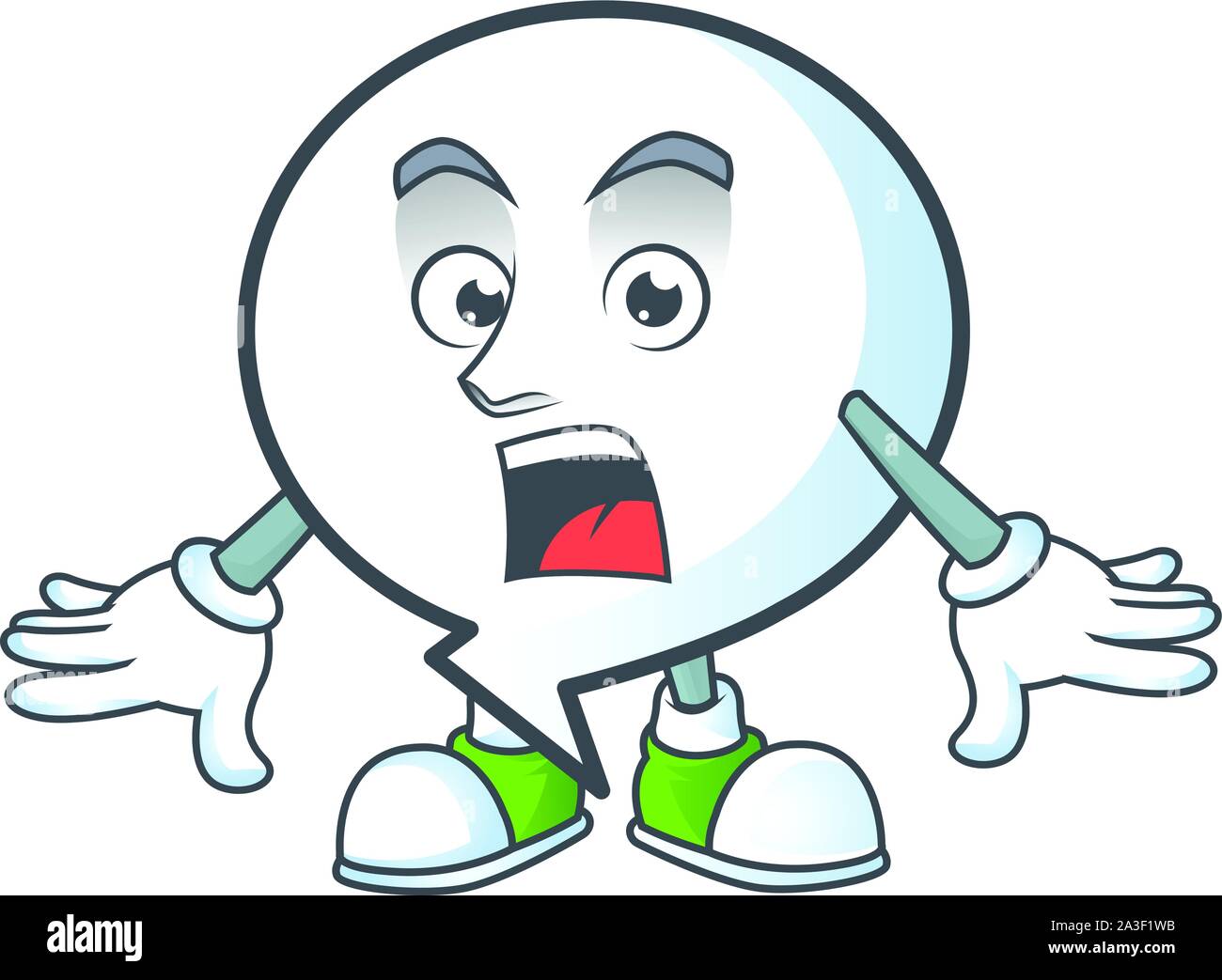 Surprised circle bubble isolated on white background Stock Vector Image ...