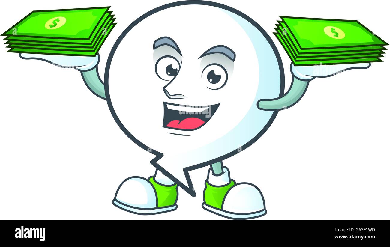 With money bag circle bubble isolated on white background Stock Vector ...