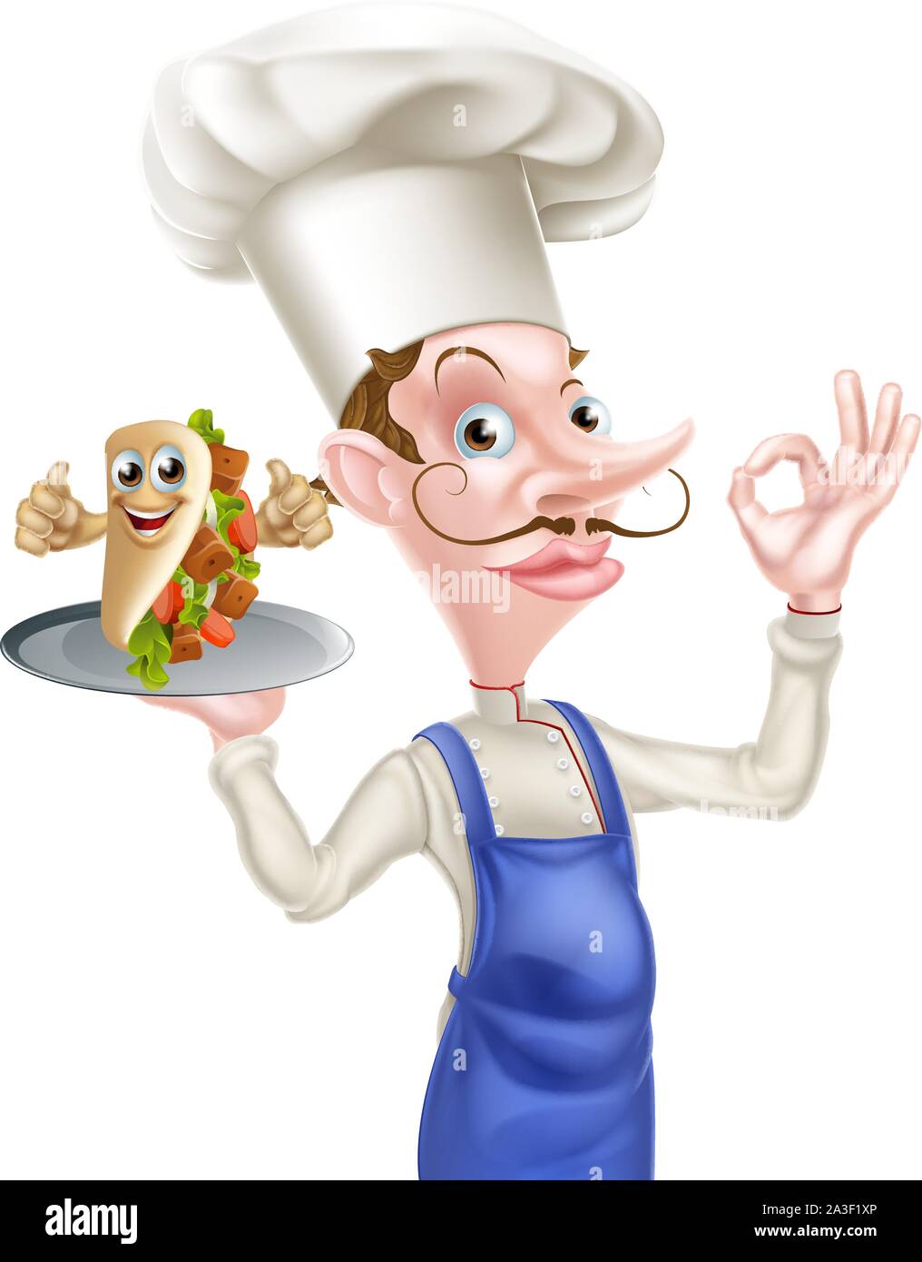 Cartoon Kebab Chef Stock Vector Image & Art - Alamy