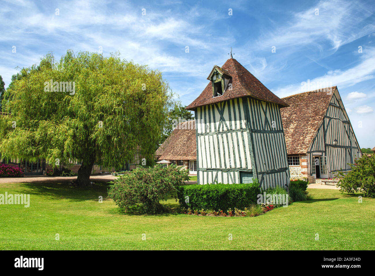 Normandy French house. View of a typical french Normand house Stock ...