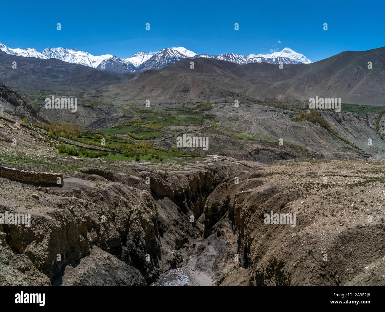 Landscape in Mustang district, Nepal Stock Photo - Alamy