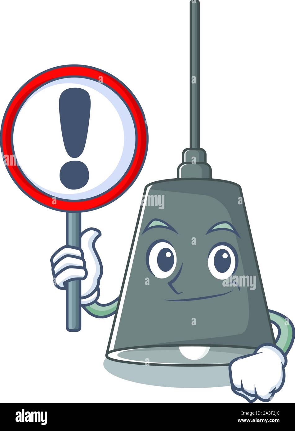 With sign pendant lamp cartoon with mascot shape Stock Vector Image ...