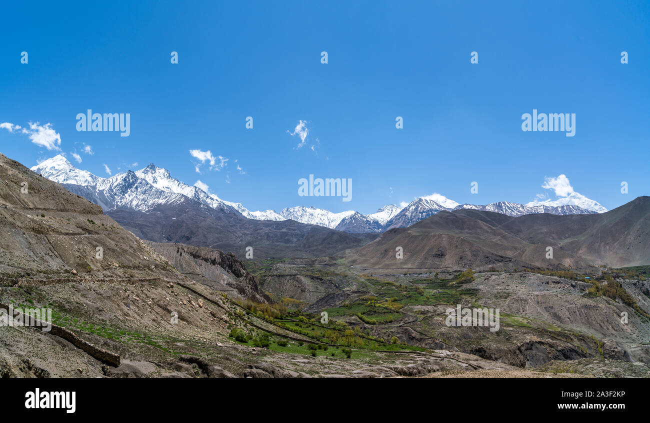 Landscape in Mustang district, Nepal Stock Photo - Alamy
