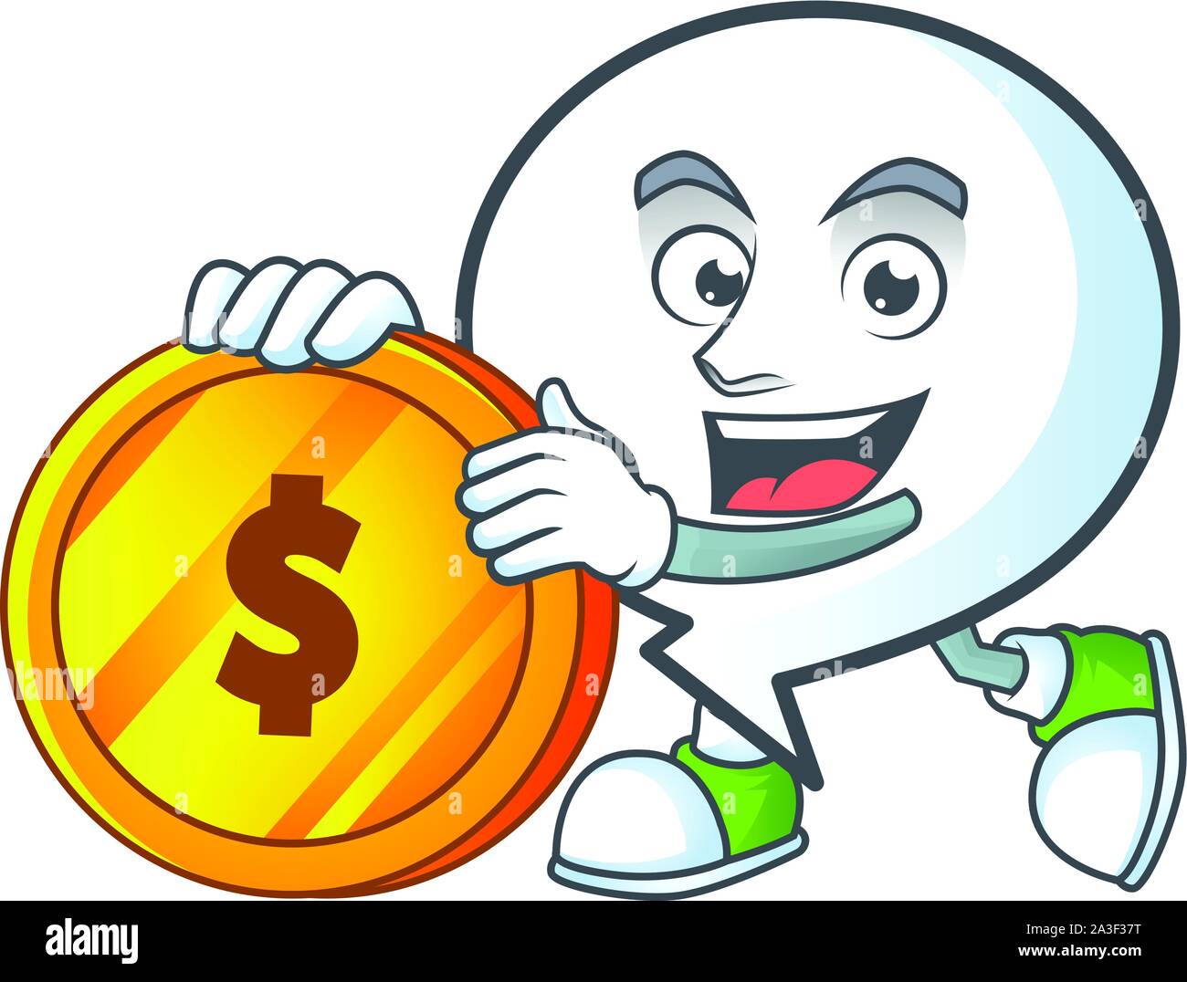 Bring coin shape circle bubble for text icon Stock Vector Image & Art ...