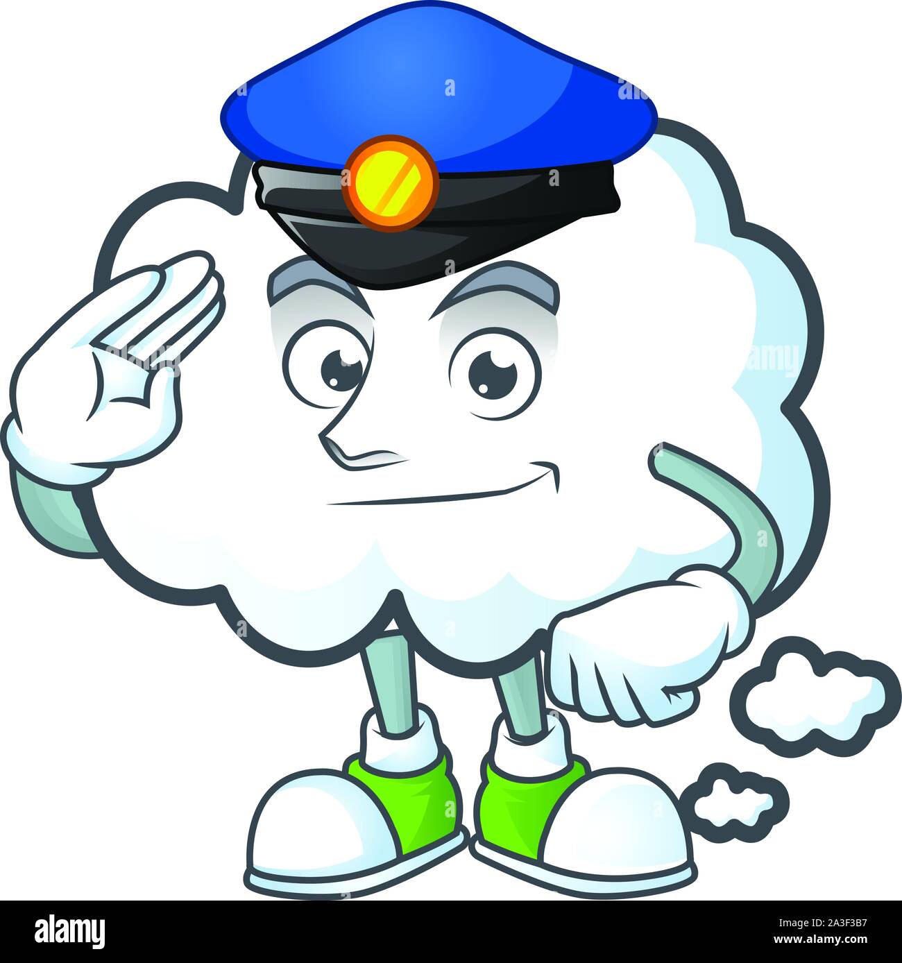 Police cloud bubble cartoon mascot a shape Stock Vector Image & Art - Alamy