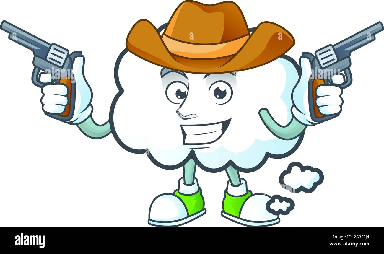 Cowboy cloud bubble cartoon mascot a shape Stock Vector Image & Art - Alamy