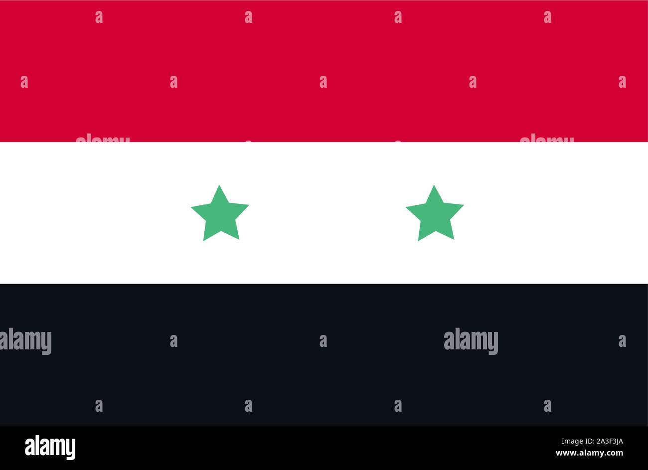 National flag of Syria with correct proportions and color scheme Stock ...