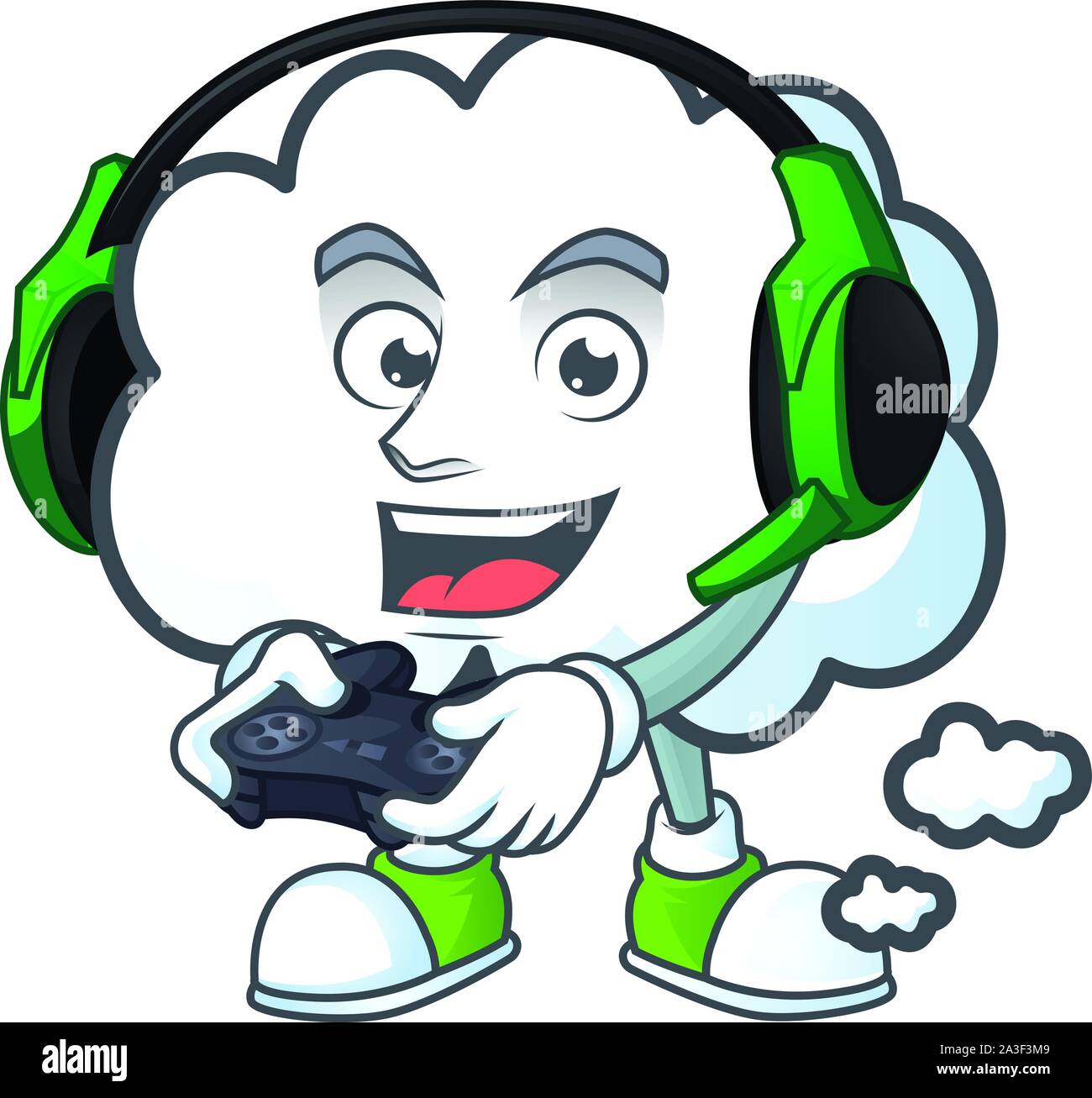 Gaming cloud bubble cartoon mascot a shape Stock Vector Image & Art - Alamy