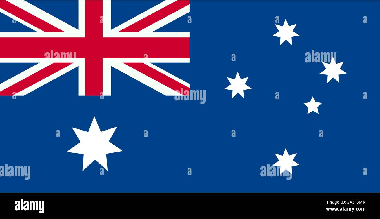Australia flag, official colors and proportion correctly. National ...