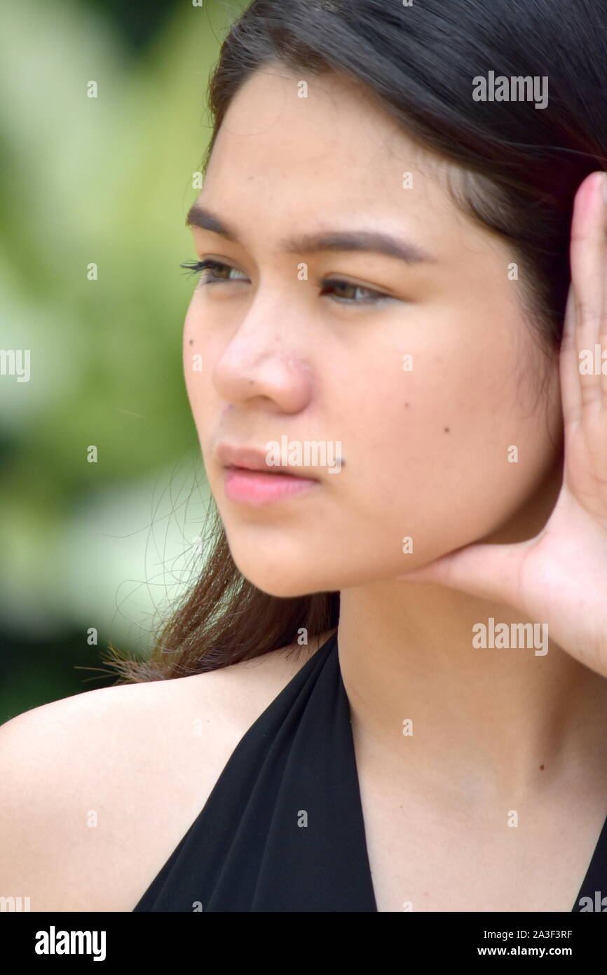 An Adult Female Hearing Stock Photo - Alamy